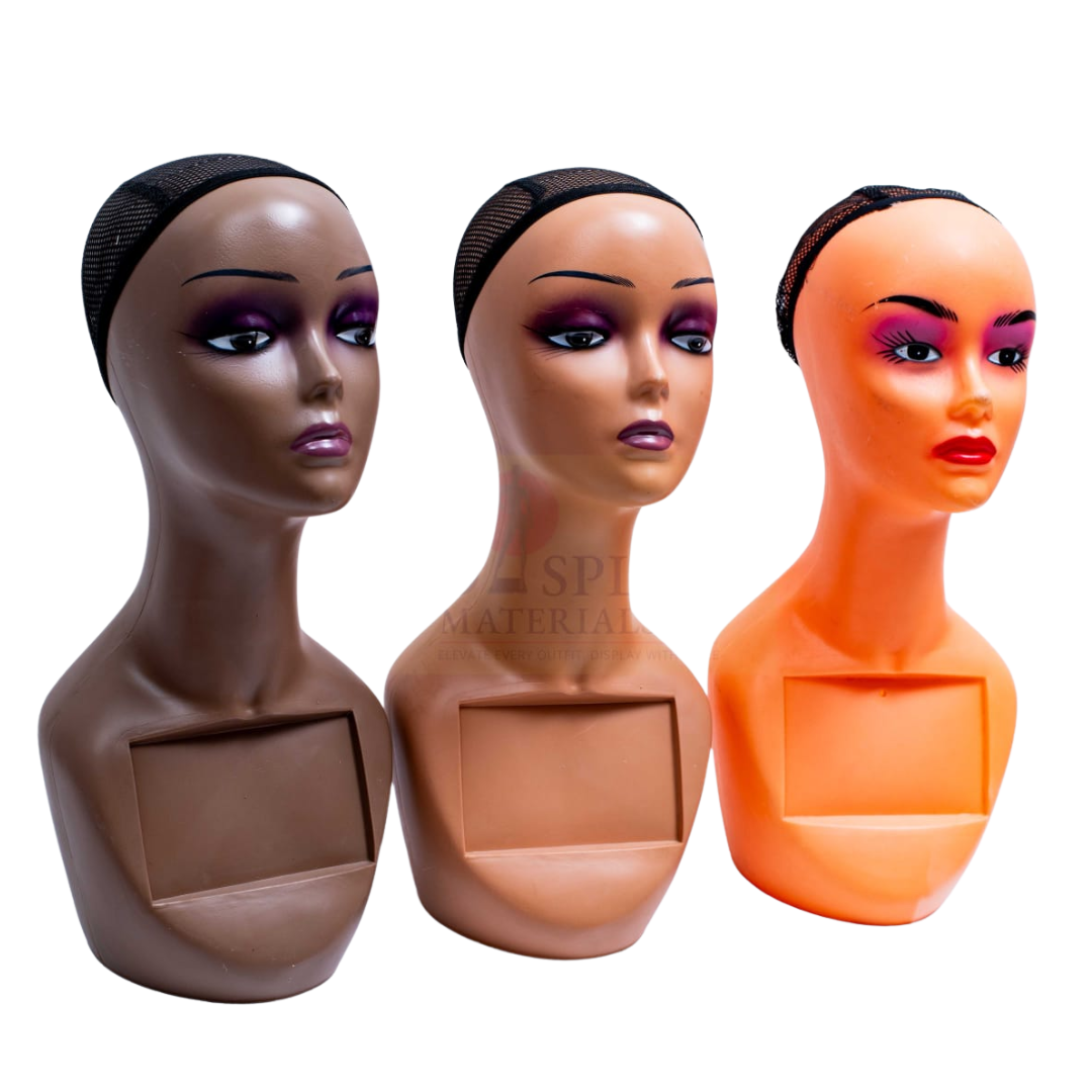 Long Neck Wig Dummy - Display Materials KE